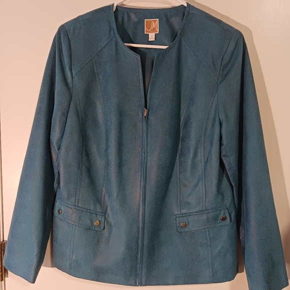 JM Collection | Jackets & Coats | Womens Size Turquoisecolored Faux ...
